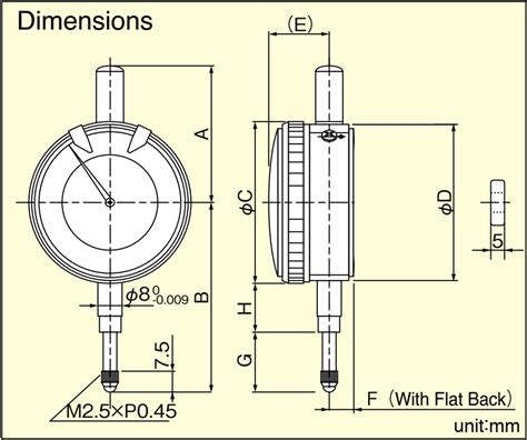 Teclock Dial Indicator 1mm 0 01 Tm 102 Tm 102f One Revolution Type