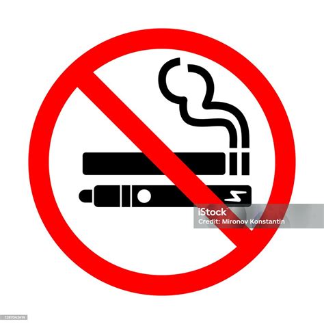 금연 표지판이 없습니다 흰색 배경 벡터 그림에서 격리된 금지된 기호 아이콘입니다 전자담배에 대한 스톡 벡터 아트 및 기타 이미지