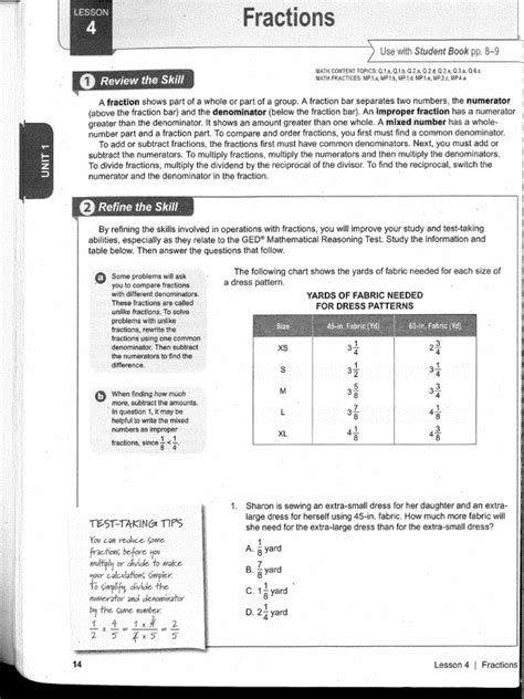 Ged Fractions Pdf