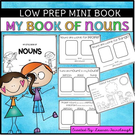 Parts Of Speech Noun Mini Book Parts Of Speech Vocabulary Skills