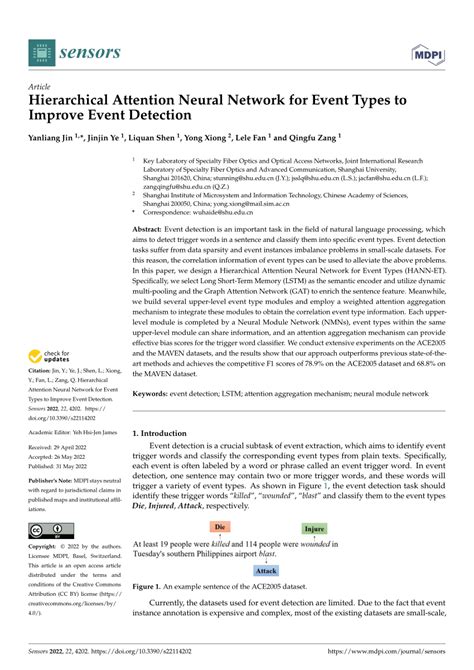 Pdf Hierarchical Attention Neural Network For Event Types To Improve