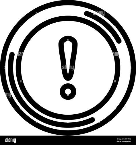 Attention Icon Alert Line Icon Vector Attention Icon Alert Sign Isolated Contour Symbol Black