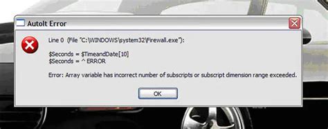 Welcome By An “error Autolt Error”