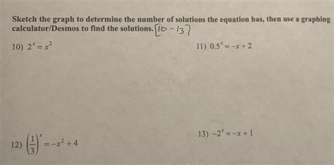 [answered] Sketch The Graph To Determine The Number Of Solutions The
