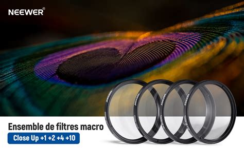 Neewer Kit De Filtre Pour Objectif Macro Close Up 58 Mm 12410 4 Pcs De Filtres
