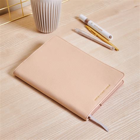 Notebook Cover And A5 Lined Notepad Notes Plans Goals In Nude Pink