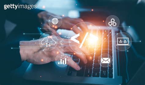 Business People Using Laptops With Code Html And Programming On Screen Laptop Programmers