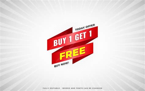 Premium Vector Buy One Get One Free Sale Banner Design Template With