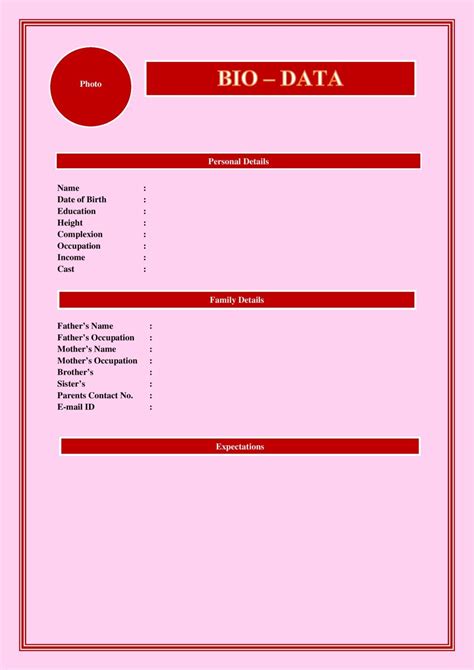 How To Make Perfect Bio Data For Marriage