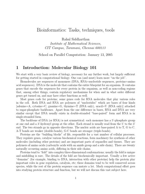 Bioinformaticsnotes Pdf