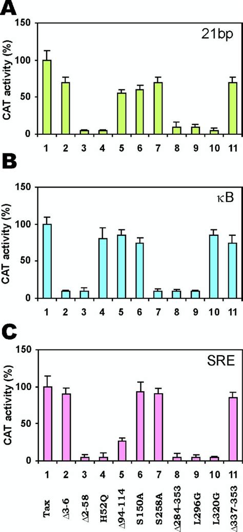 Differential Activities Of Tax Mutants On 21 Bp Repeats A κb B