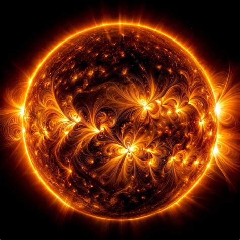 Premium Photo Suns Surface Sunspot And Flares Closeup