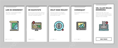 Map Location System Onboarding Mobile App Page Screen Vector Template Download On Pngtree
