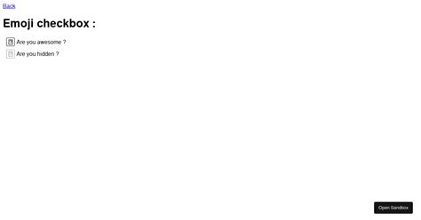 Web Component Emoji Checkbox Codesandbox
