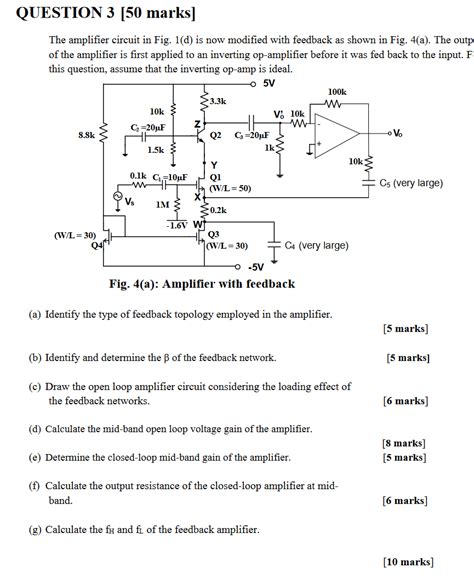 Solved The Amplifier Circuit In Fig D Is Now Modified Chegg