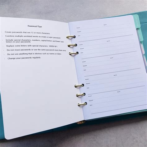 Password Notebook Etsy