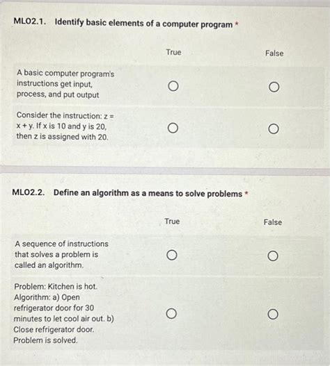 solved mlo2 1 identify basic elements of a computer program