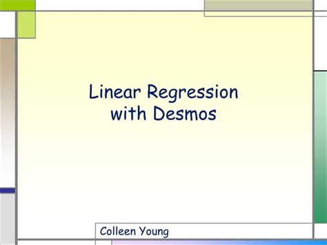 Regression With Desmos Pptx