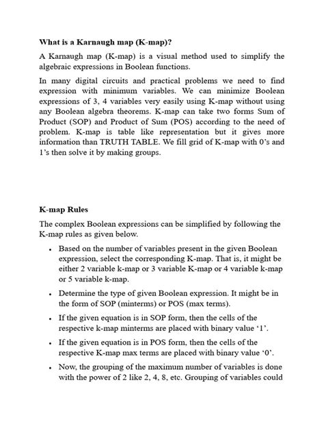 lecture what is a karnaugh map pdf mathematical analysis algebra