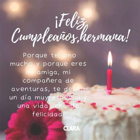 Feliz Cumpleaños Hermana