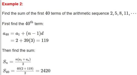 Sum Of Arithmetic Sequence Formula Trung TÂm Gia SƯ TÂm TÀi ĐỨc