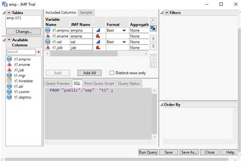 Connecting To The Postgresql Database From Jmp