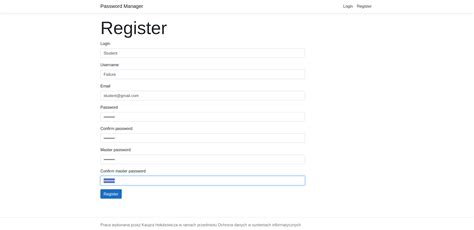 GitHub KacperHolubowicz Password Manager Project Was Created As A Part Of The Data