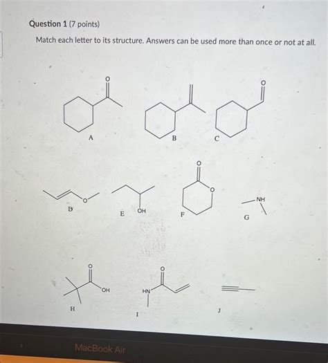 solved question 1 7 points match each letter to its