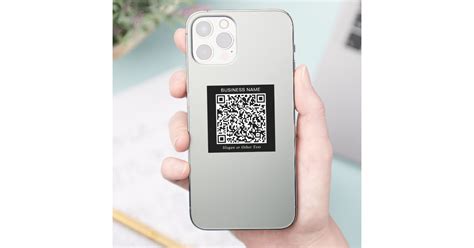 Create Your Own Qr Code Black Promotional Sticker Zazzle