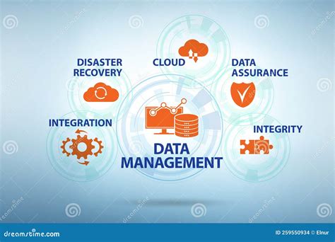 Data Management Concept Business Illustration Stock Illustration