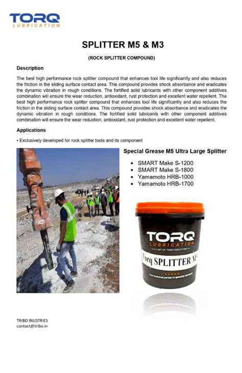 Hydraulic Rock Splitter Grease Chisel Paste At Rs 3500kg