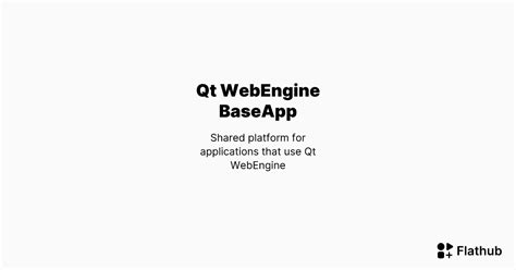 Instalar Qt Webengine Baseapp En Linux Flathub