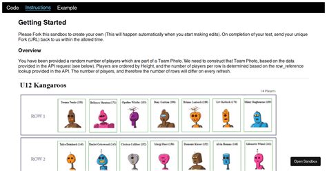 internal developer test sif codesandbox