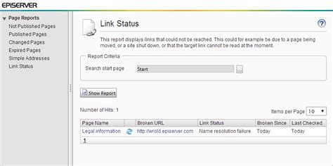 Episerver Link Checker