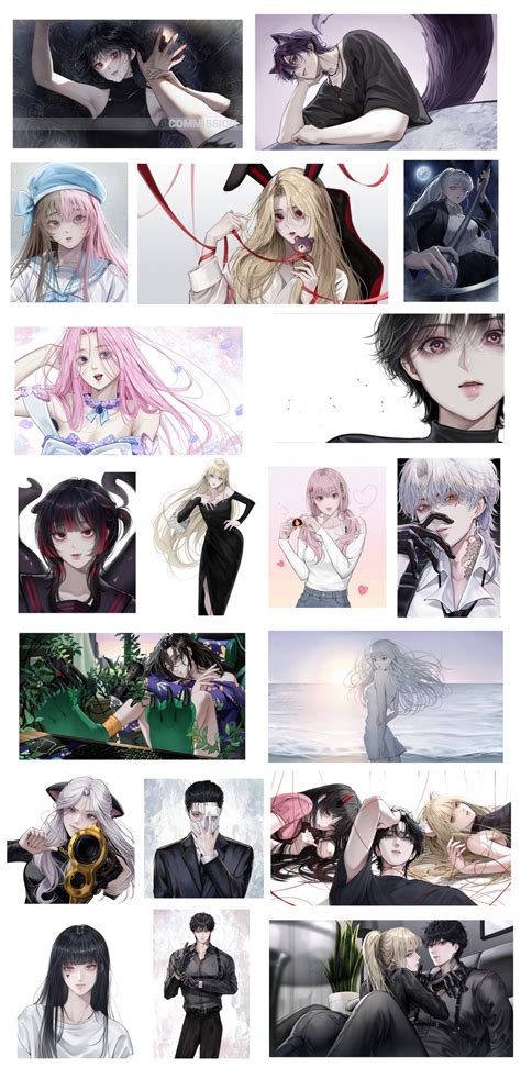 그리미야 작가 아트머그 분위기 있는 반실사 인물 일러스트 웹소설 표지 방송