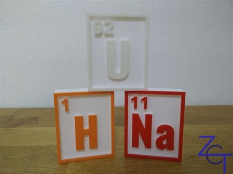Periodic Table Of The Elements Element Tile Sculpture Etsy