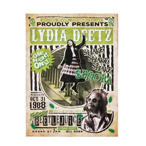 Lydia Deetz Poster Sign Beetlejuice Spencers