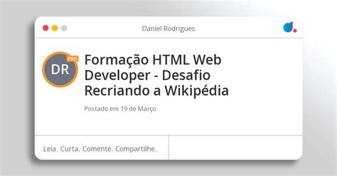 Formação Html Web Developer Desafio Recriando A Wikipédia