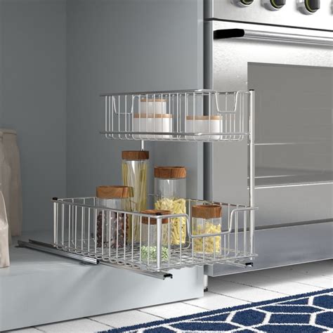 Trinity 2 Tier Chrome Steel Wire Sliding Undersink Organizer And Reviews