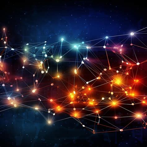 Premium Photo Techno Flow Network Abstraction