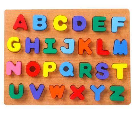 Wooden 3d Colorful Alphabets And Numbers Sorting Board Mgt Toys