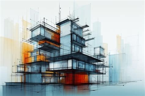 Premium Ai Image Architecture A Mesmerizing Abstract Artwork With Vibrant Colors And Intricate