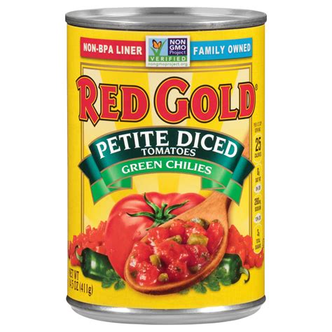 Red Gold Premium Petite Diced Tomatoes With Green Chilies Shop