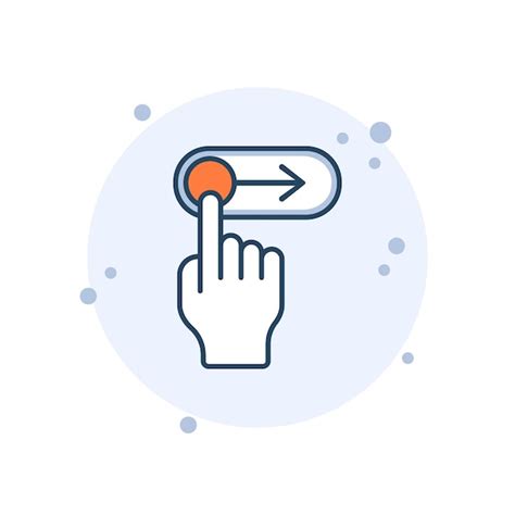 premium vector cartoon toggle icon vector illustration swipe right on