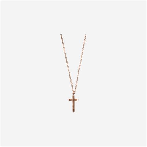 다미아니 메트로폴리탄 다이아몬드 크로스 네클리스 핑크 골드 Damiani Kream