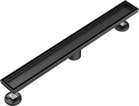 Neodrain 72 In Matte Black Linear Shower Drain With 2 In 1 Flat And Tile Insert Cover 304
