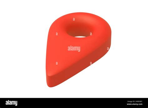 Red Map Pointer Icon Isolated On White Background Gps Marker Geographical Location 3d Render