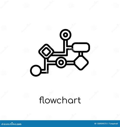 Flowchart Icon Structure Flowchart Template Infographic Design Element Vector Illustration