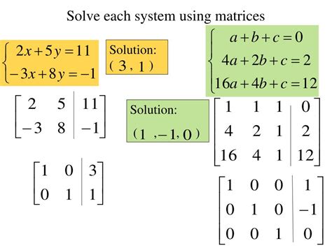 Ppt Matrix Systems Solve Equations Efficiently Powerpoint Presentation Id6649722