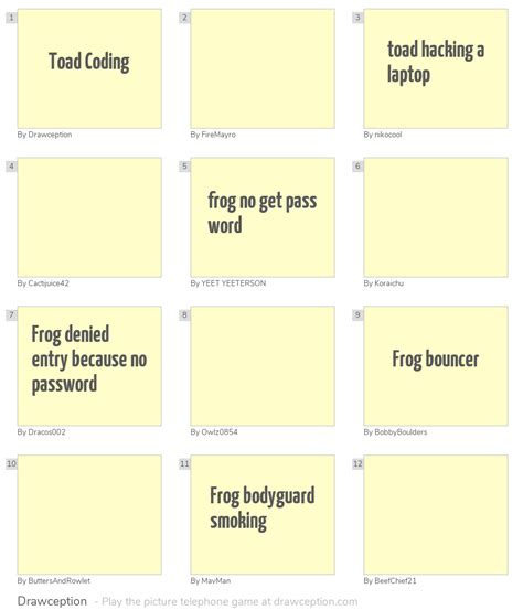 Toad Coding Drawception